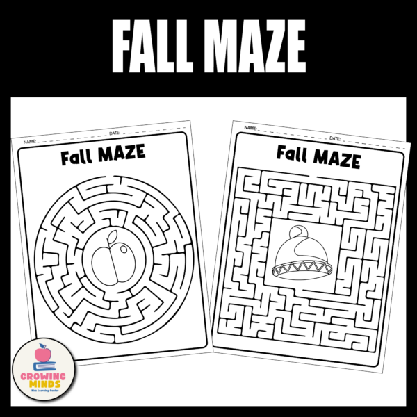 Autumn /fall season mazes and solution -fun autumn puzzle games ...