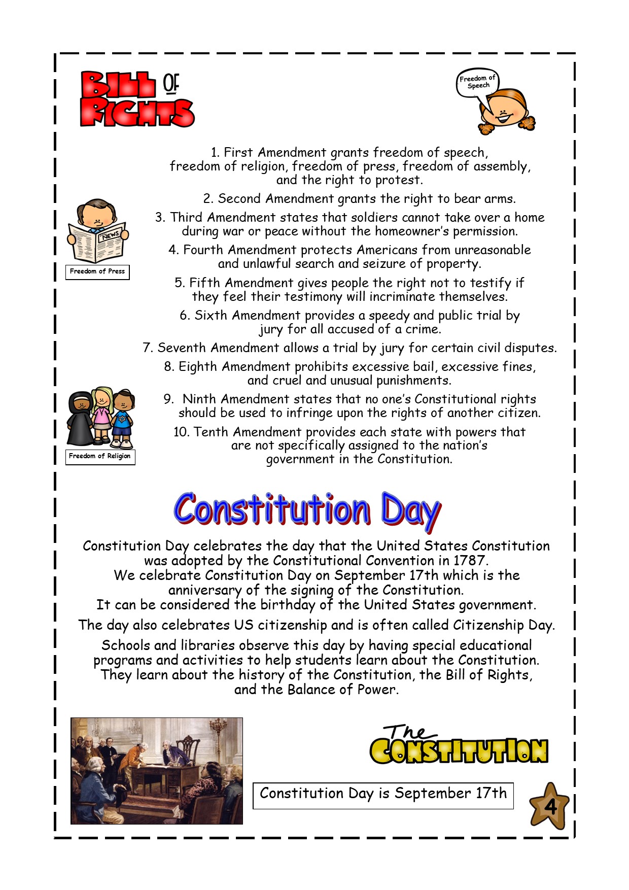 The Constitution Reading Comprehension Passage | Made By Teachers