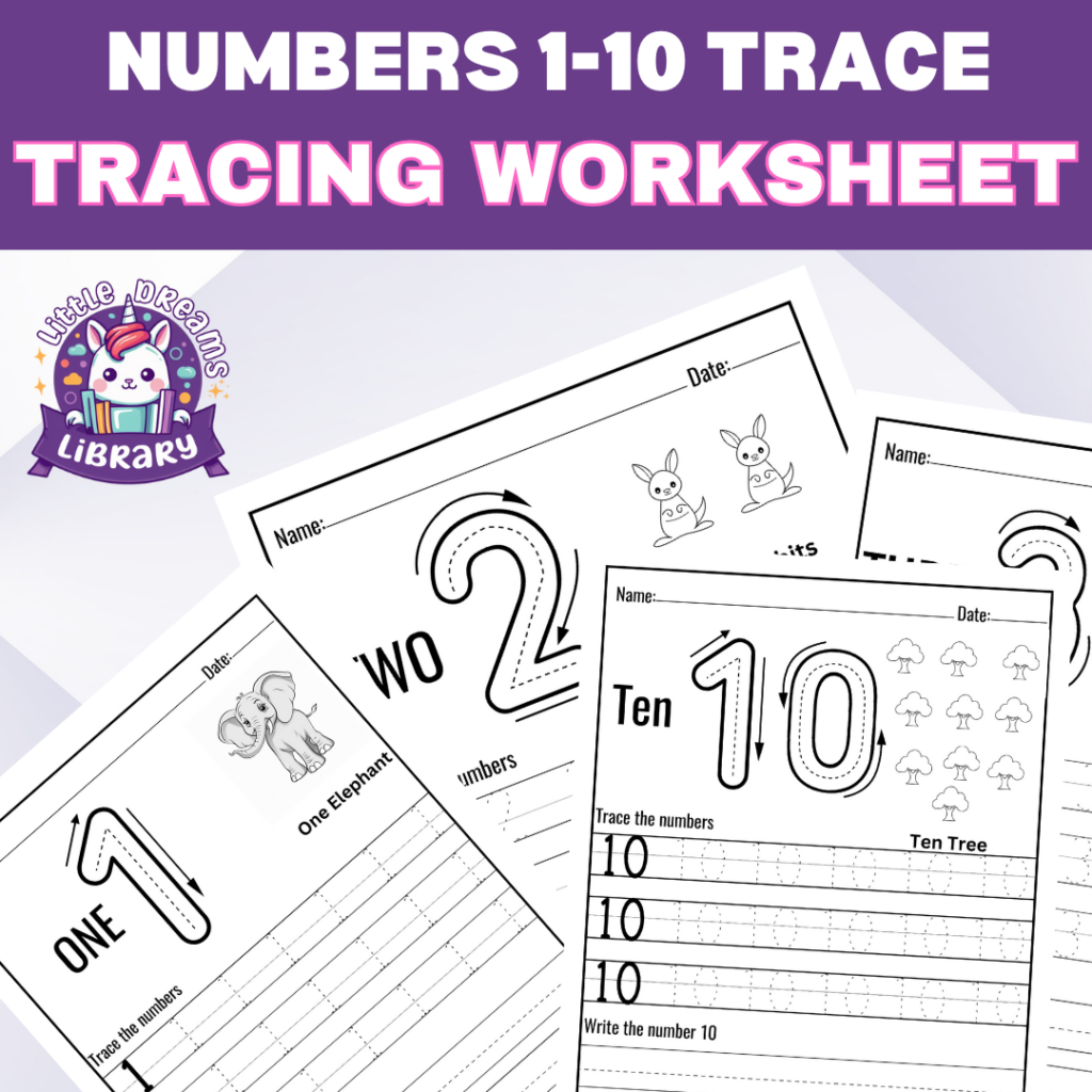 1-10 Number Tracing: PreK-1st Grade Math Skills Booster | Made By Teachers