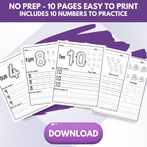 1-10 Number Tracing: PreK-1st Grade Math Skills Booster | Made By Teachers