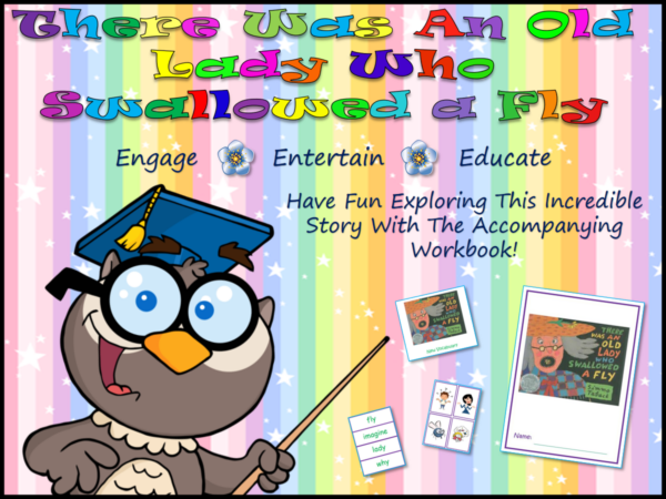 There Was an Old Lady Who Swallowed a Fly: Workbook, PPT, Flashcards ...