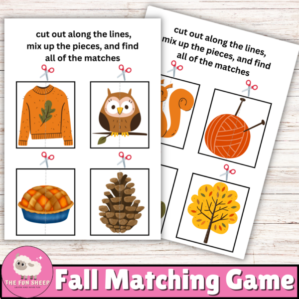 Fall Matching Game | Autumn Activities for Preschool - Colorful Autumn ...