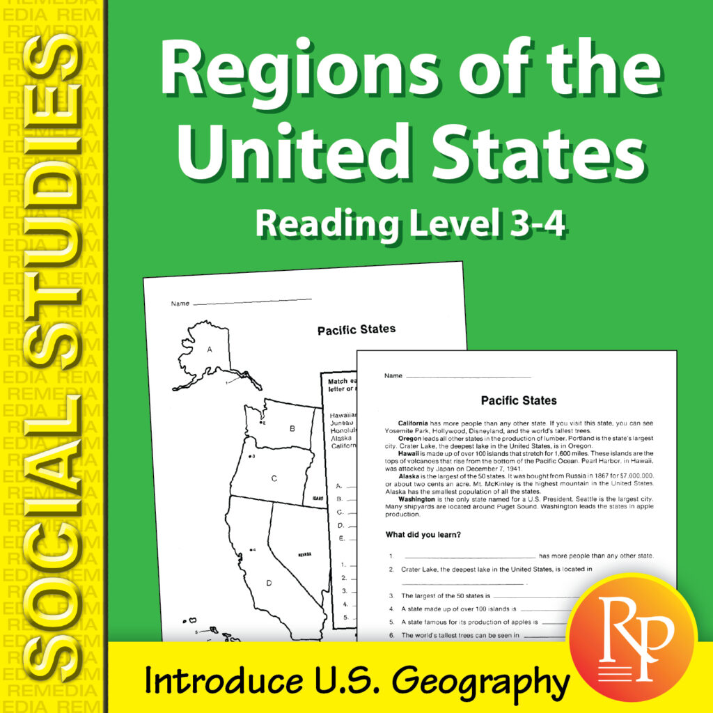 REGIONS OF THE U.S. | Map | Geography - Made By Teachers