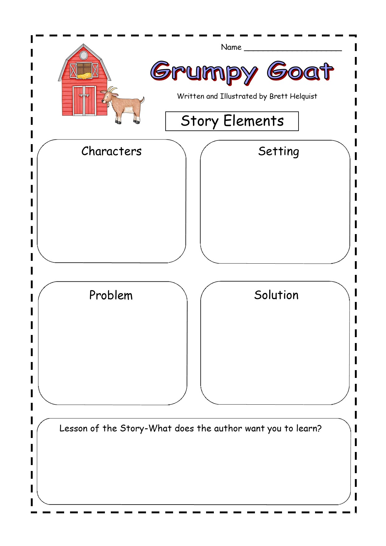 Grumpy Goat Retell Story Sequence & Elements Vocabulary | Made By Teachers