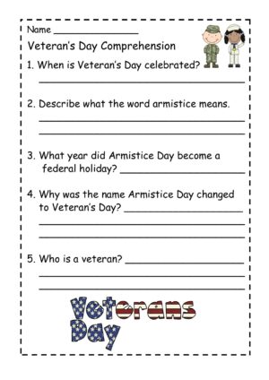 Veteran's Day Reading Comprehension Passage - Made By Teachers