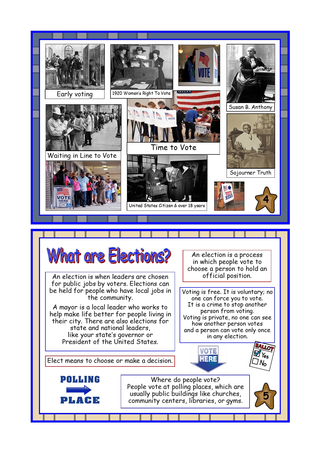 Time To Vote-History, Elections, Electoral College Mini Book ...