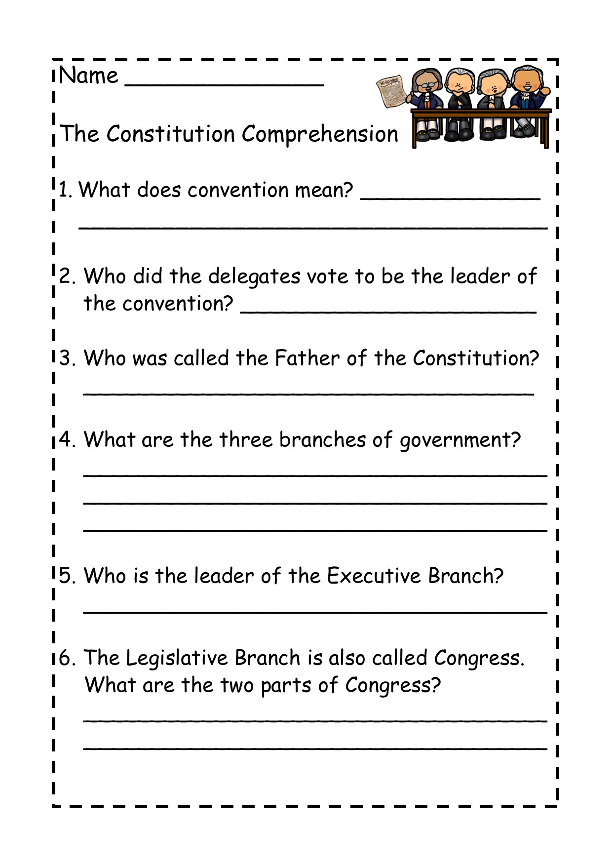 The Constitution Mini Book Reading Comprehension | Made By Teachers
