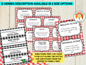 Book Tasting Menu | Book Tasting Kit | Book Tasting Recording Sheets ...