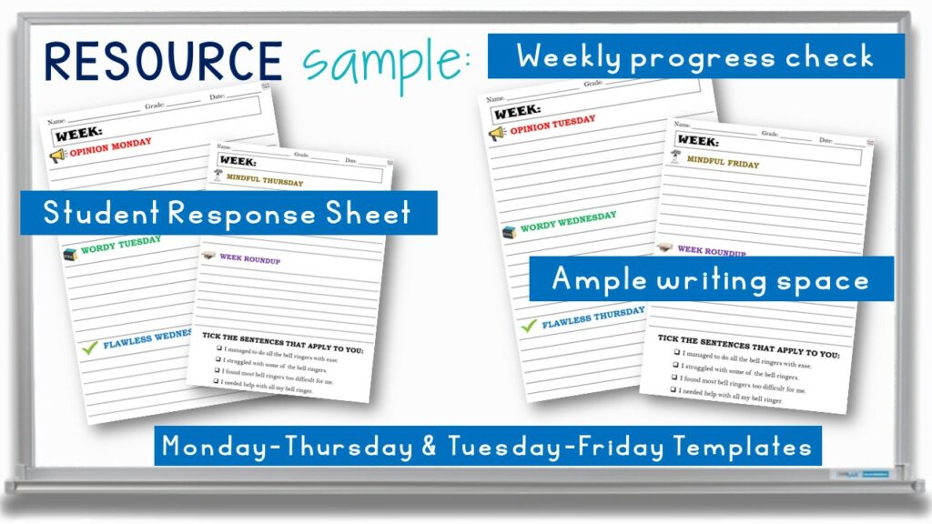 4-Day School Week ELA Bell Ringers For Middle School - ALL YEAR of ...