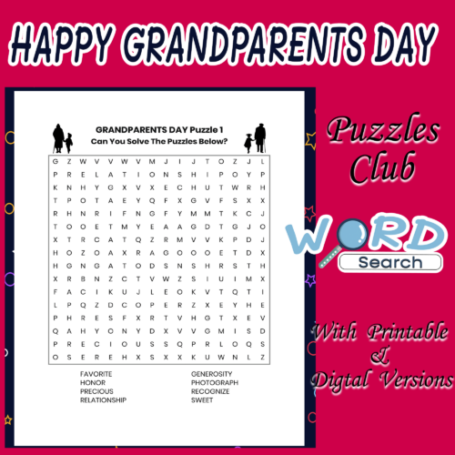 Grandparents Day Activity Set Puzzles. | Made By Teachers