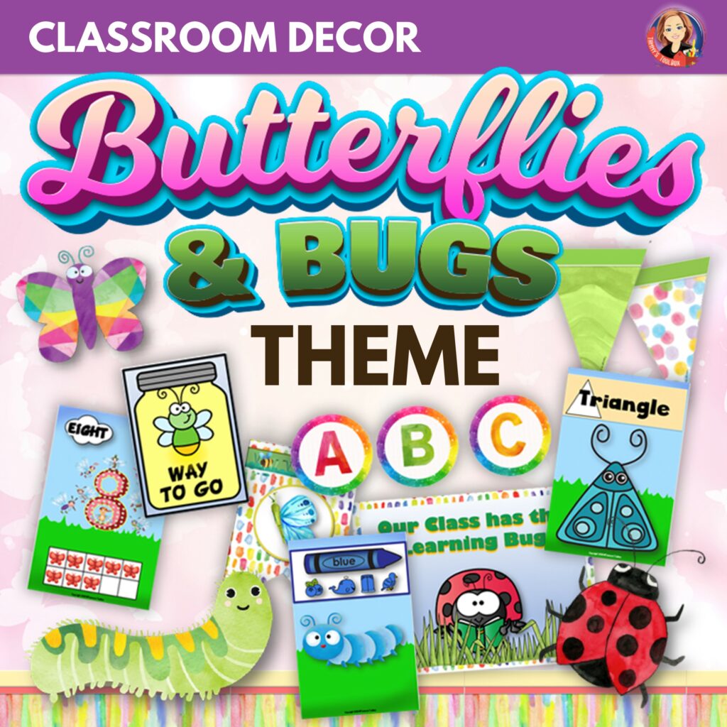 Classroom Decor Set Butterflies and Bugs Theme | Made By Teachers