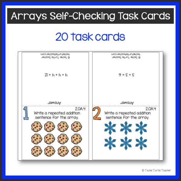 Math Review Task Cards - Arrays & Repeated Addition | Made By Teachers