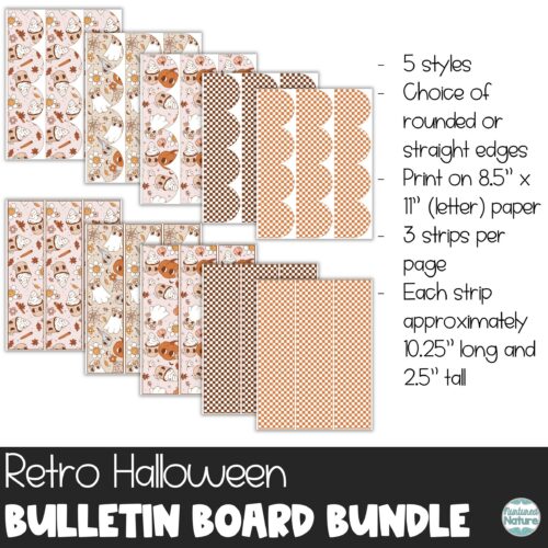 Halloween Bulletin Board Bundle - Retro Classroom Decor - Printable ...
