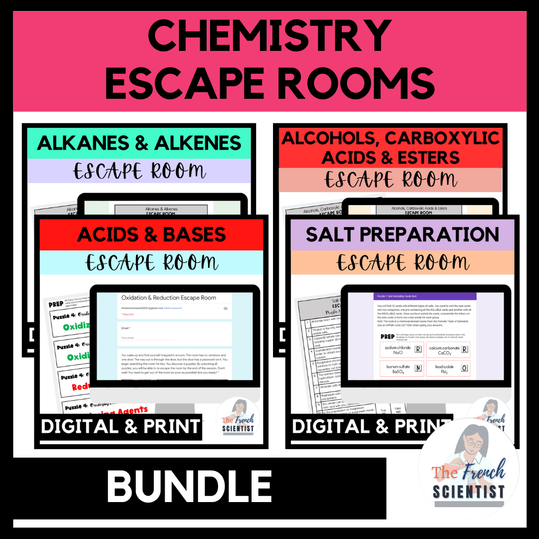CHEMISTRY Naming Chemical Compounds - 40 Task Cards Activity [Printable ...