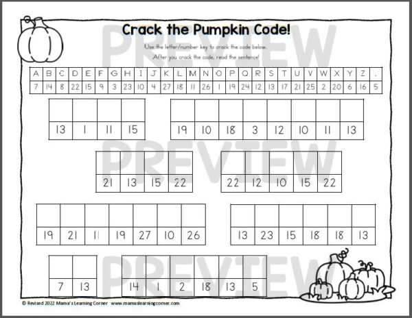 Pumpkin Phonics and Math Worksheets for Kindergarten and 1st Grade ...