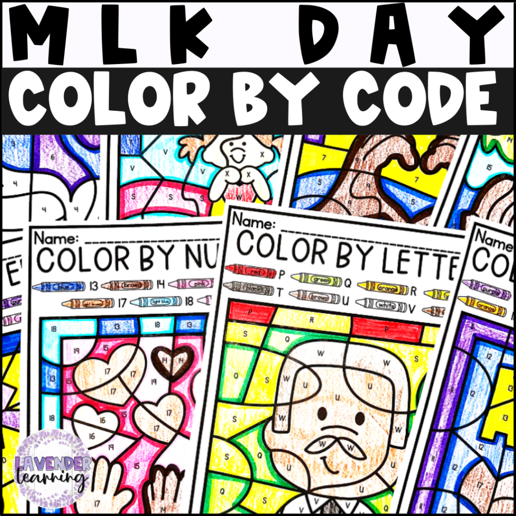 Martin Luther King, Jr. Day Color by Code - MLK Day Color by Number ...