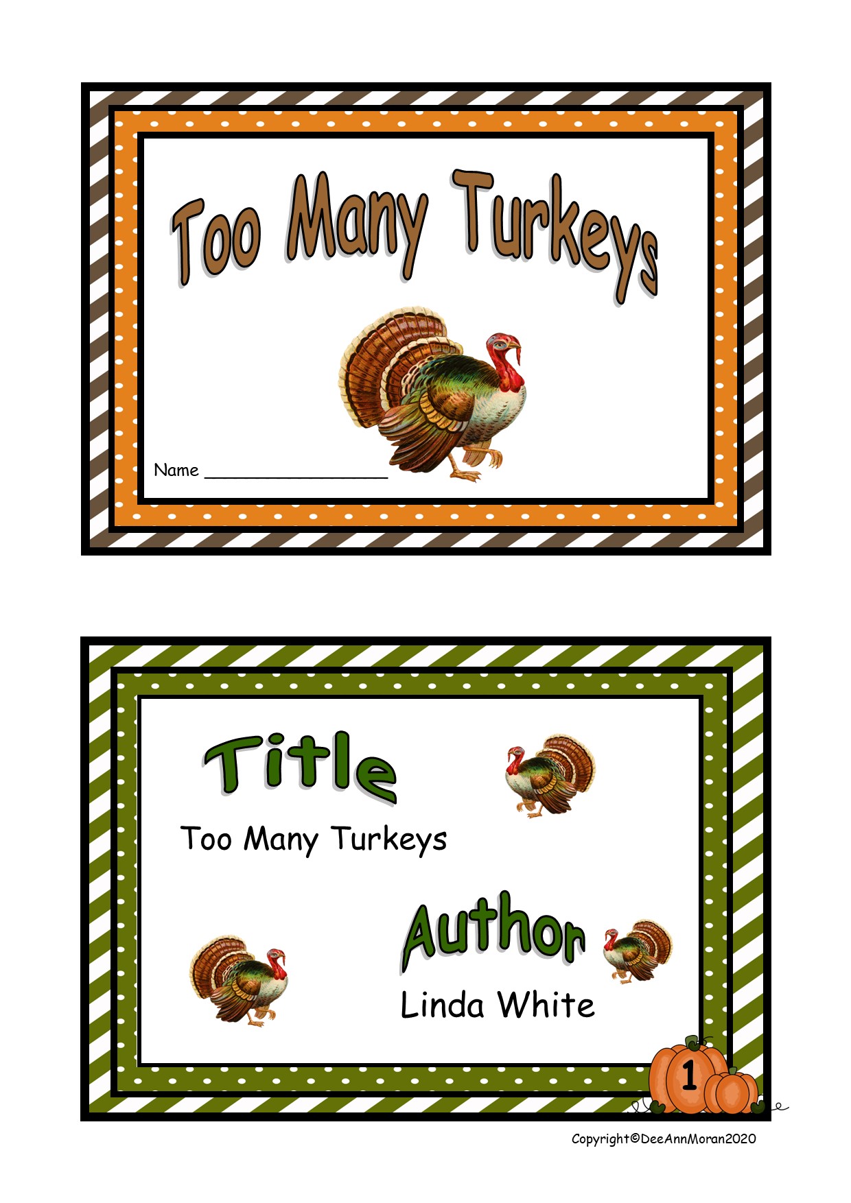 Too Many Turkeys Problem & Solution Retell Main Idea Retell Vocabulary ...