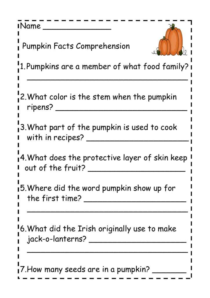 Pumpkin Facts Mini Book Reading Comprehension - Made By Teachers