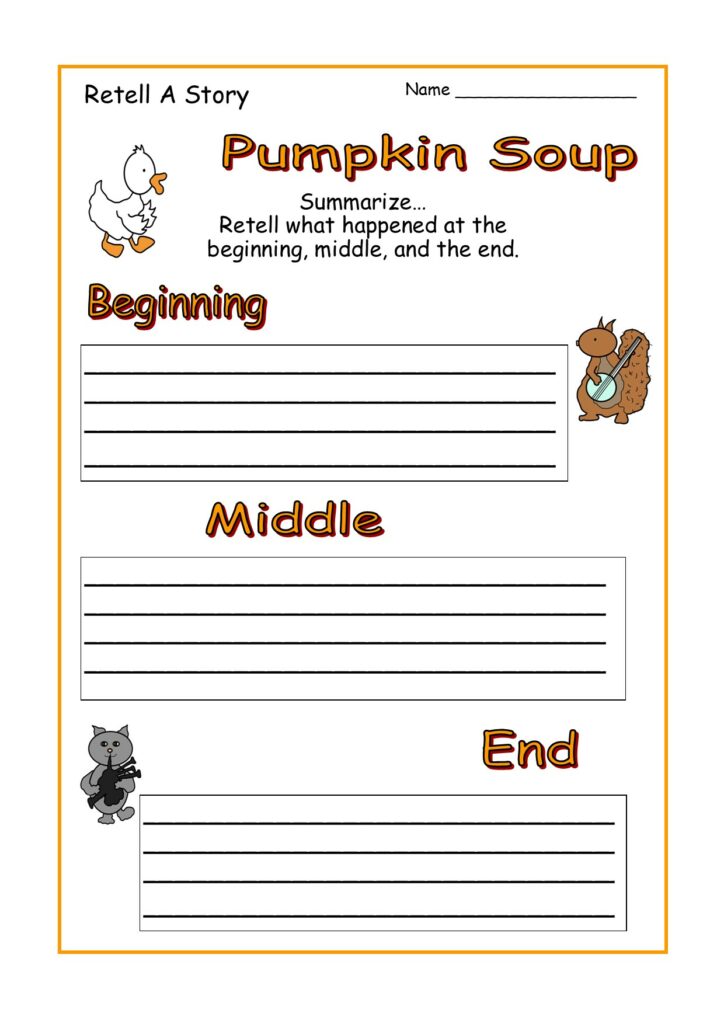 Pumpkin Soup Retell Problem & Solution Vocabulary Summarize Predict ...
