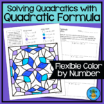Solving Quadratic Equations with Quadratic Formula Color by Number ...