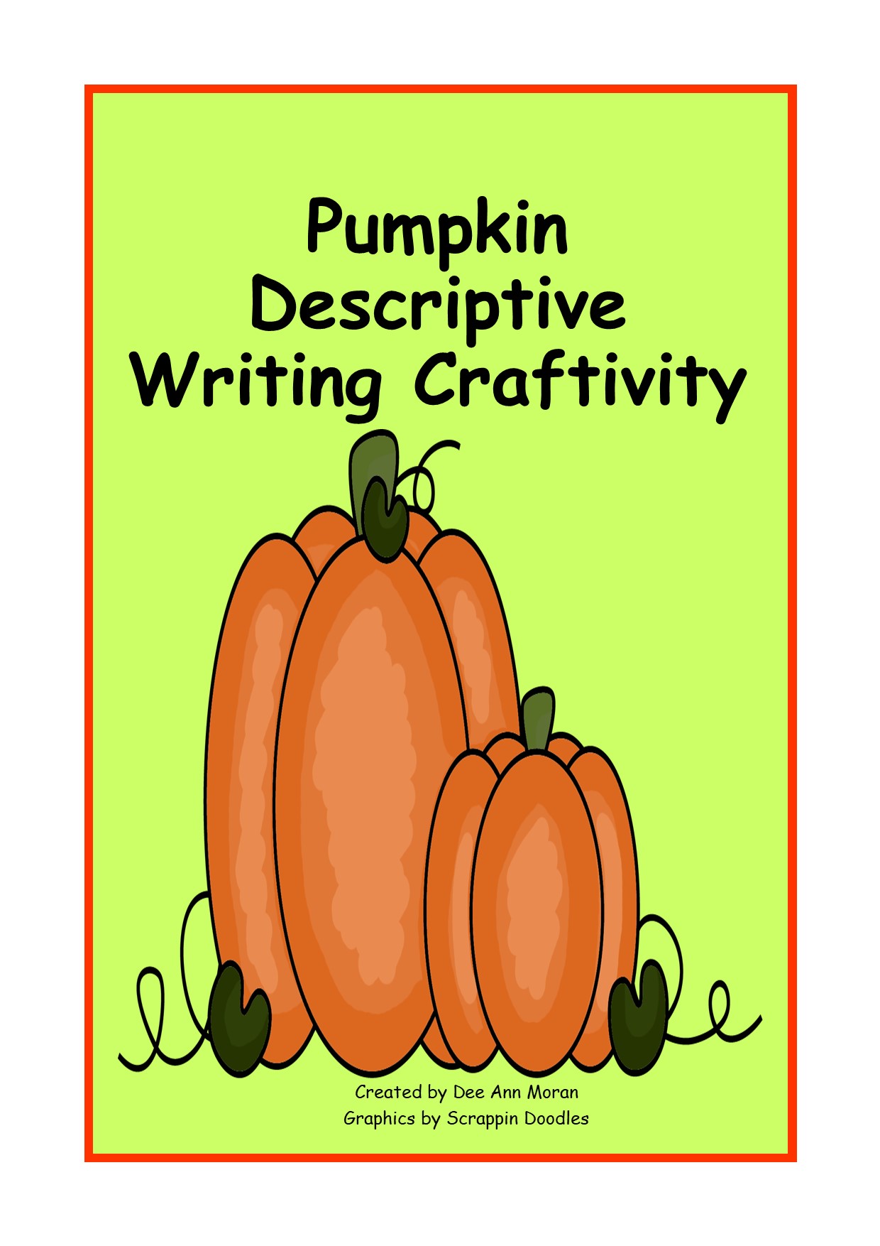Pumpkin Descriptive Writing Craftivity | Made By Teachers