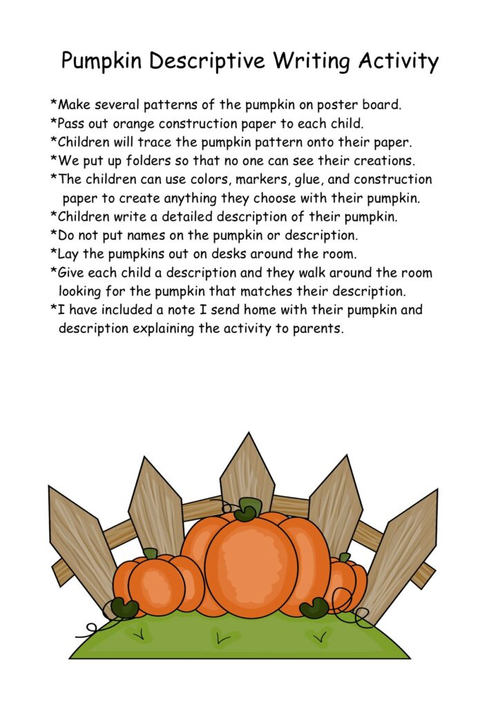 Pumpkin Descriptive Writing Craftivity | Made By Teachers