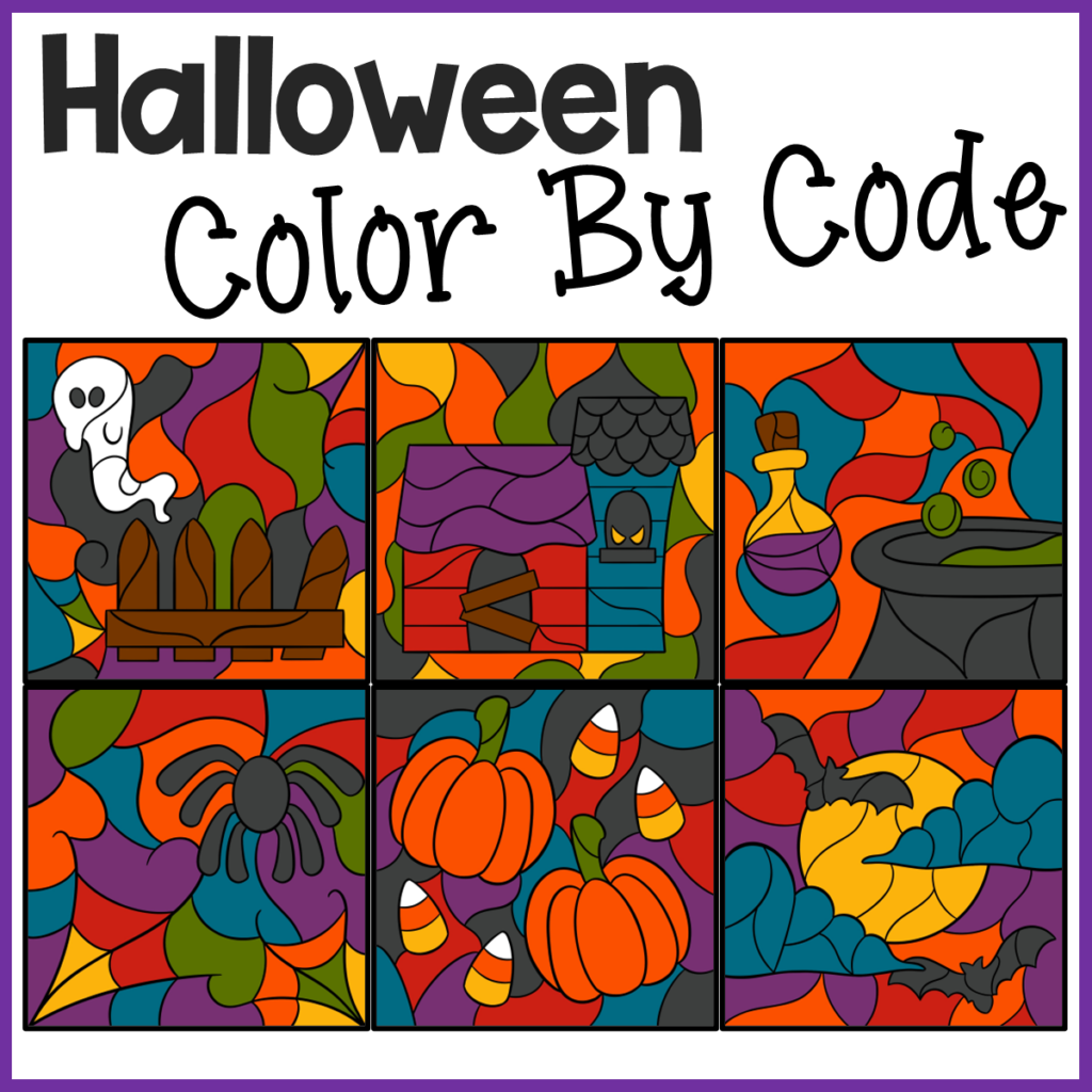 Halloween Color By Code Clip Art | Seasonal Clip Art | Made By Teachers