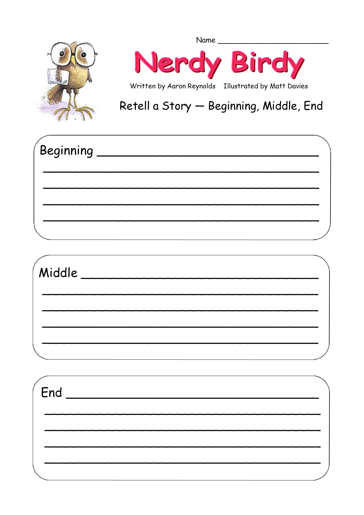 Nerdy Birdy Retell Sequence Vocabulary Story Elements Character Traits ...