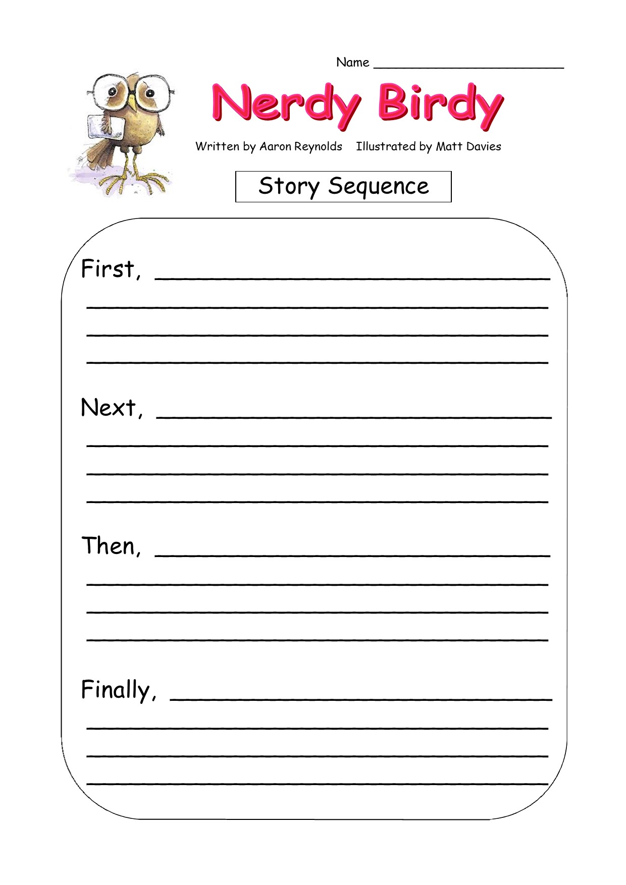 Nerdy Birdy Retell Sequence Vocabulary Story Elements Character Traits ...