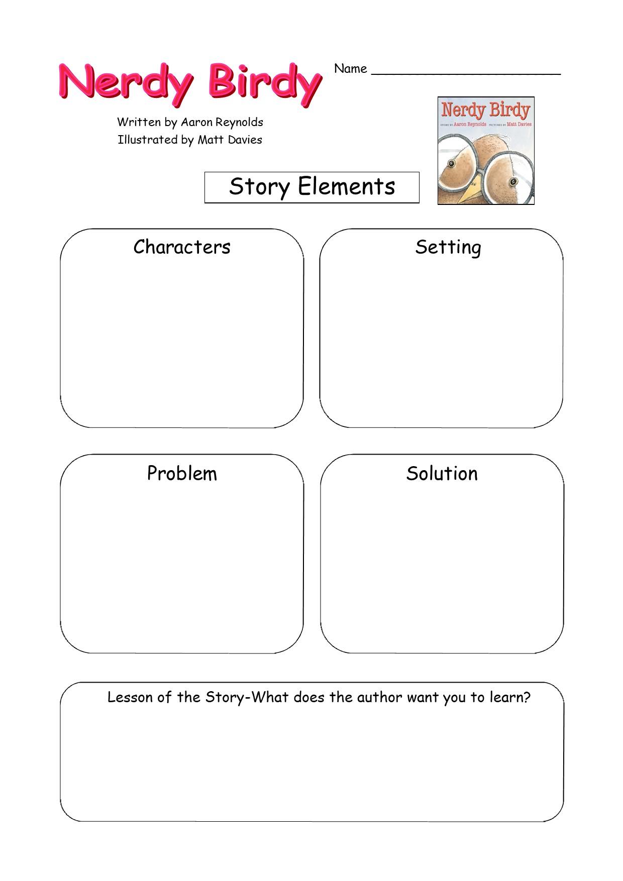 Nerdy Birdy Retell Sequence Vocabulary Story Elements Character Traits ...