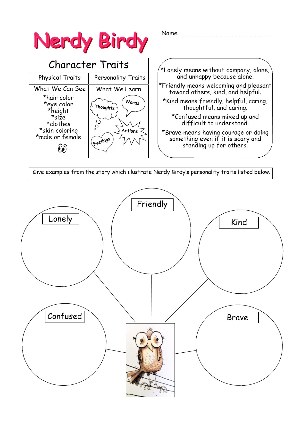 Nerdy Birdy Retell Sequence Vocabulary Story Elements Character Traits ...