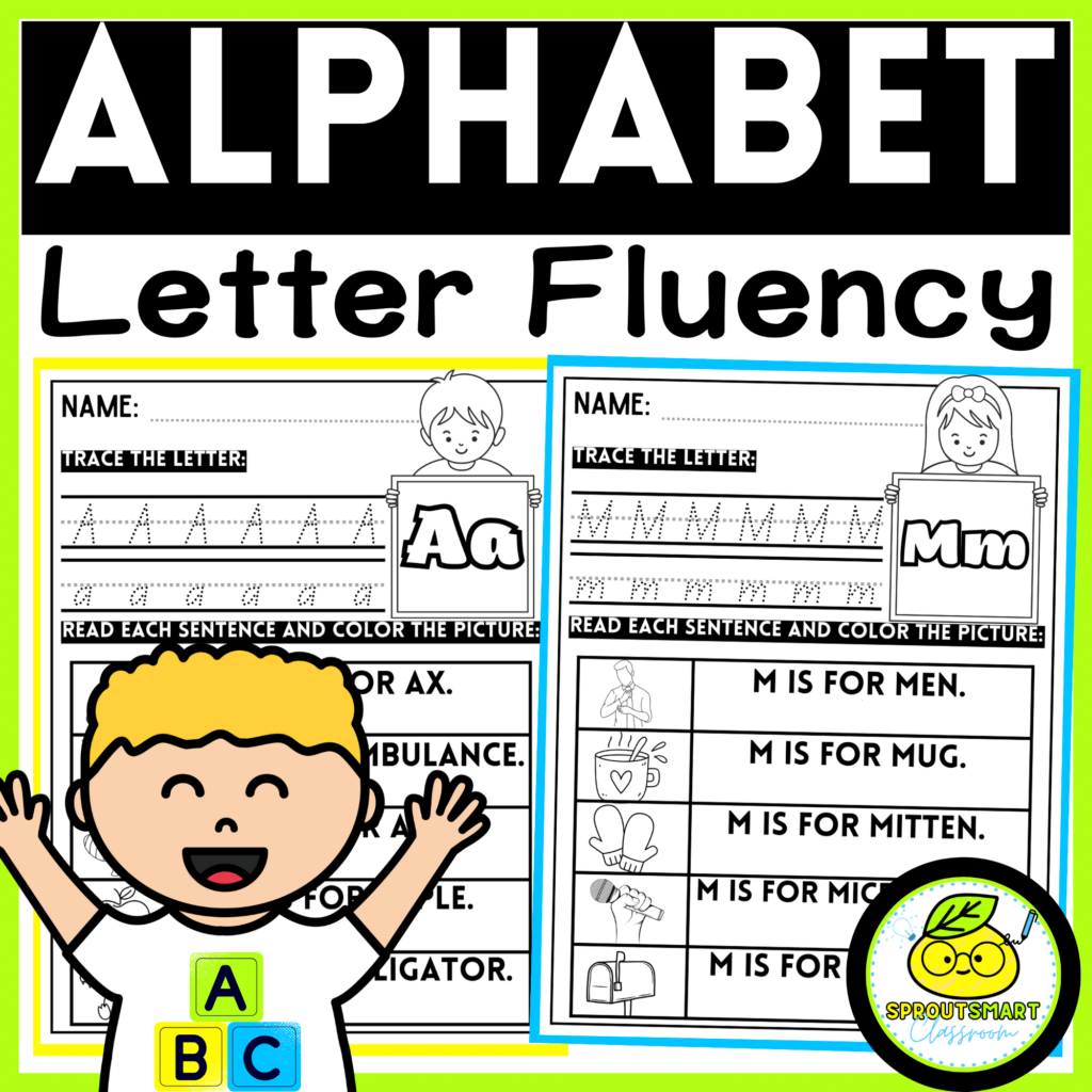 1st grade Alphabet Letter Fluency Sentences to Teach Beginning Sounds ...