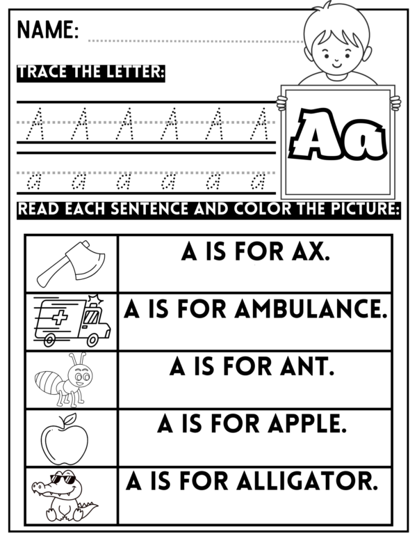 1st grade Alphabet Letter Fluency Sentences to Teach Beginning Sounds ...