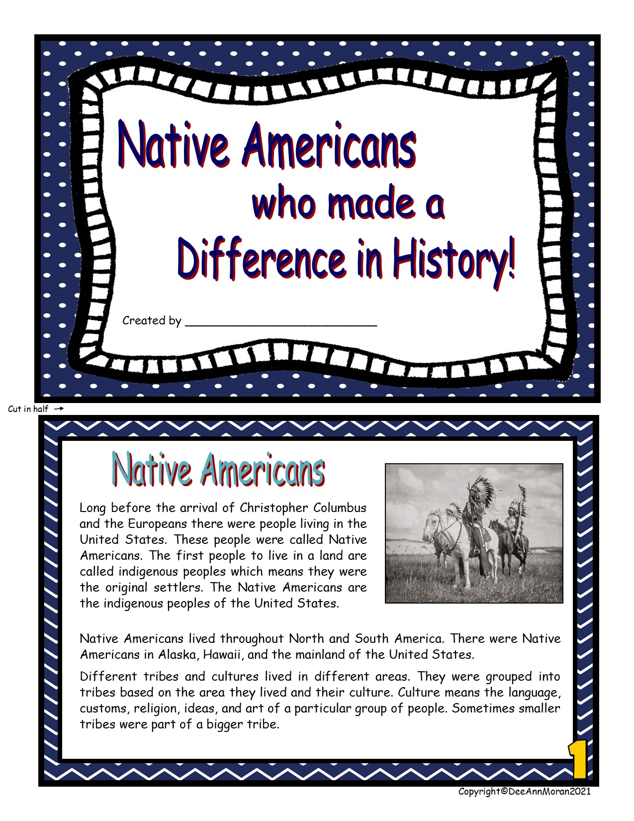 Native Americans Who Made a Difference in History! Mini Book ...
