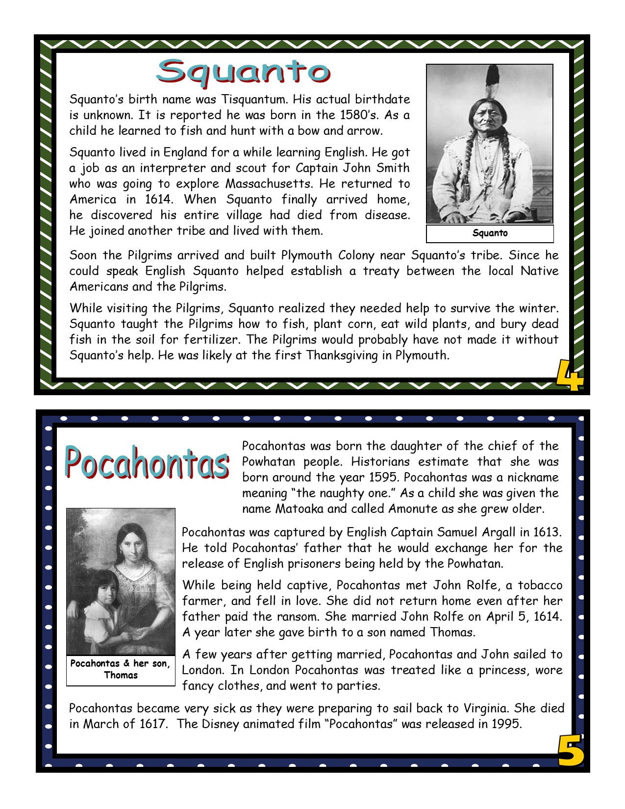 Native Americans Who Made a Difference in History! Mini Book ...