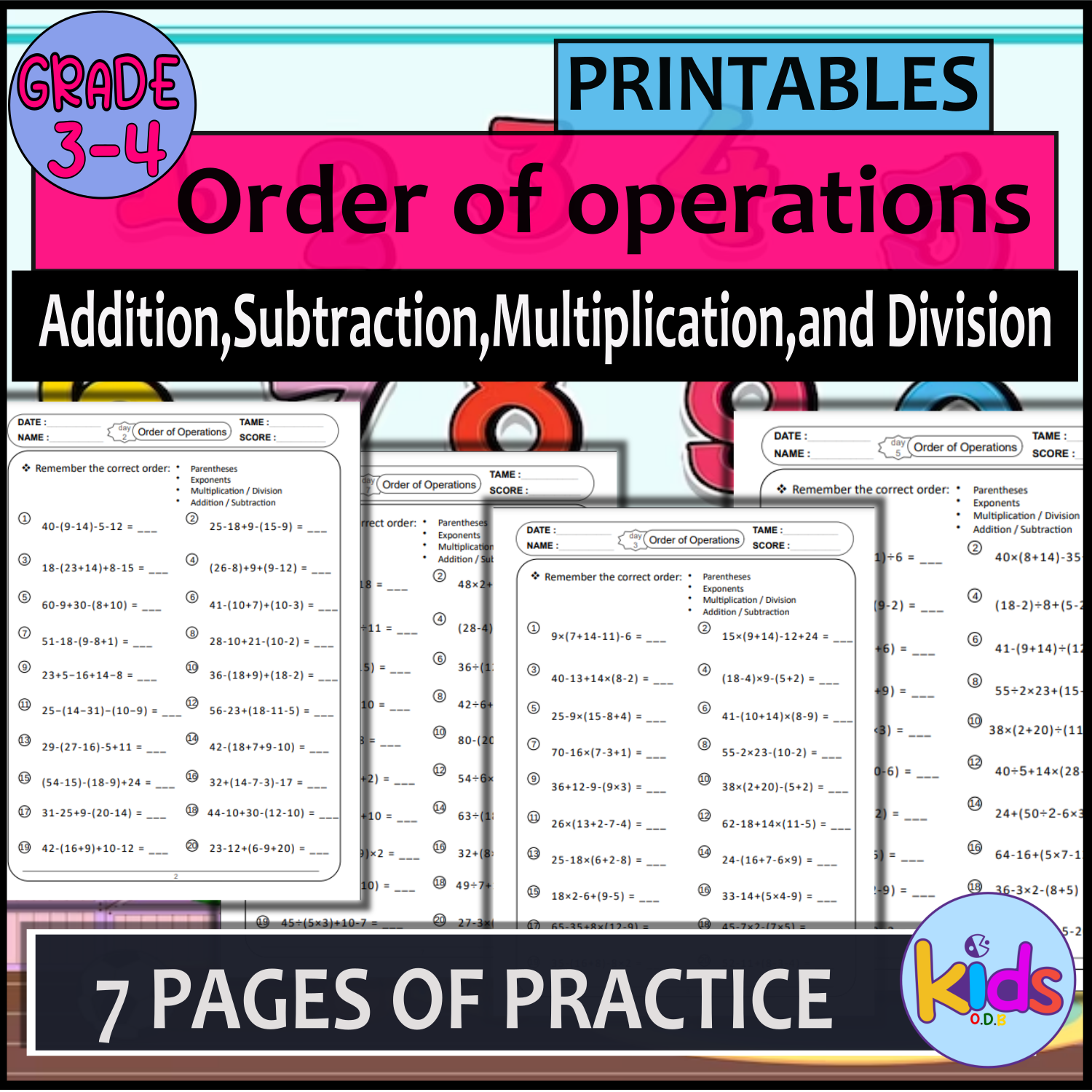 Division Math Test Prep Workbook for 3rd and 5th Graders | Made By Teachers