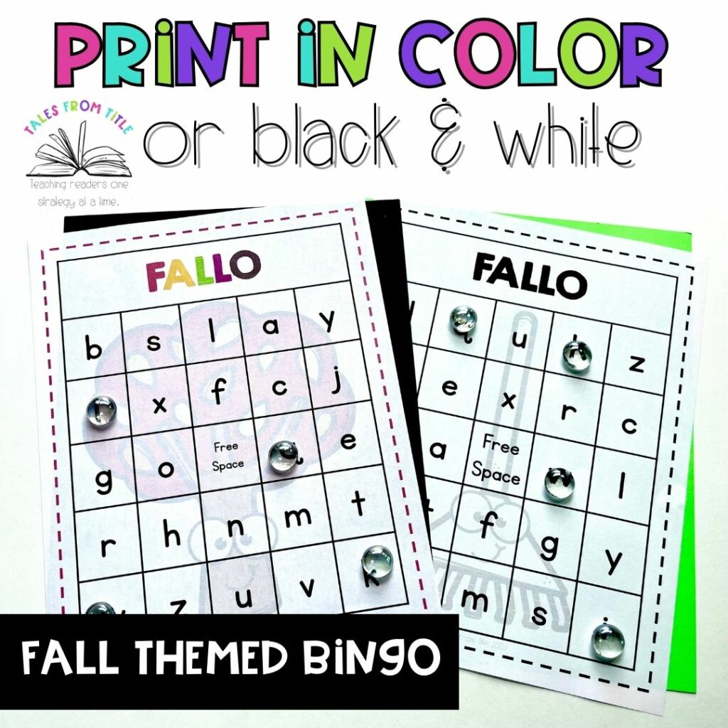 Letter Identification & Sounds Bingo - Fall Theme | Made By Teachers