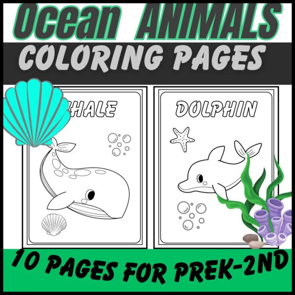 Ocean and Sea Animals Coloring Pages - Made By Teachers