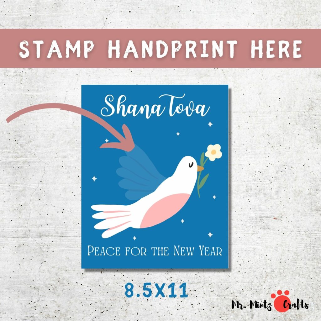 Rosh Hashanah Handprint Craft | Jewish Holiday Handprint Card | Made By ...