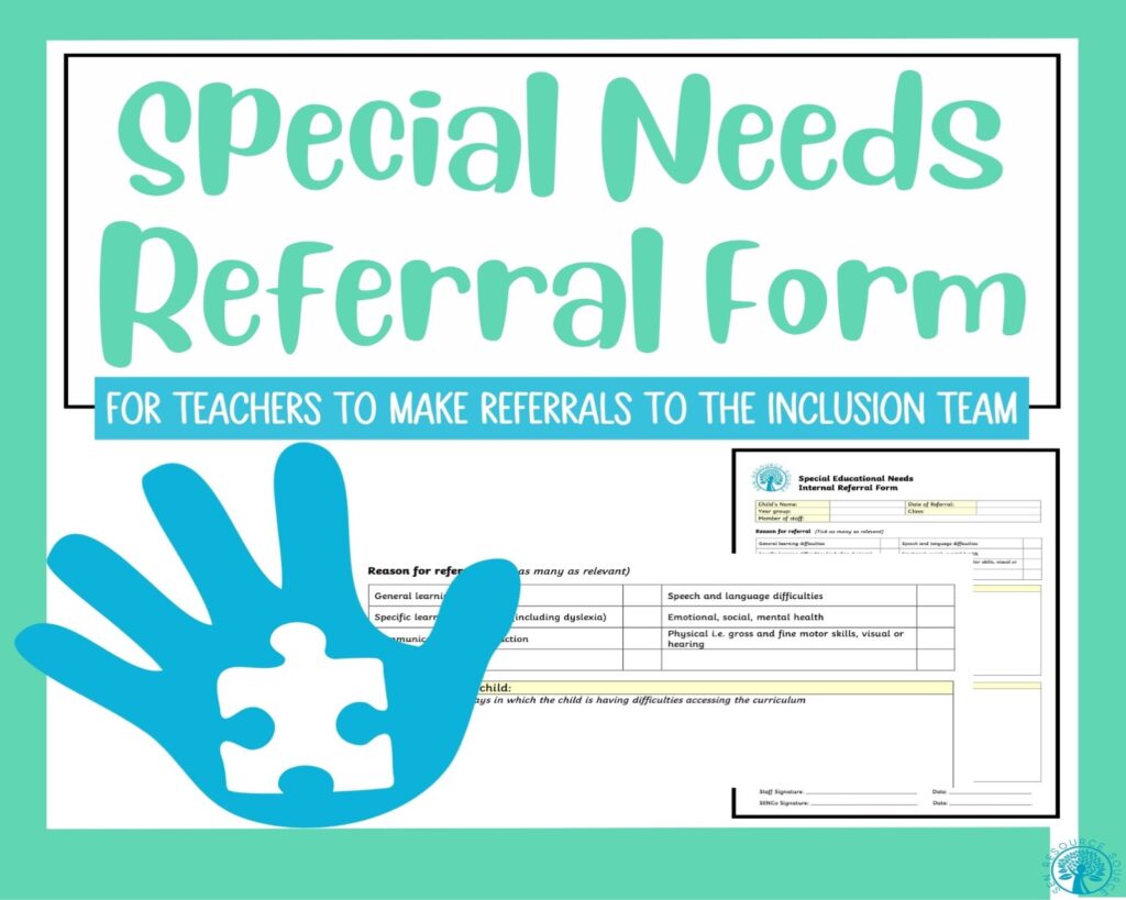SEN Internal Referral Form | Made By Teachers