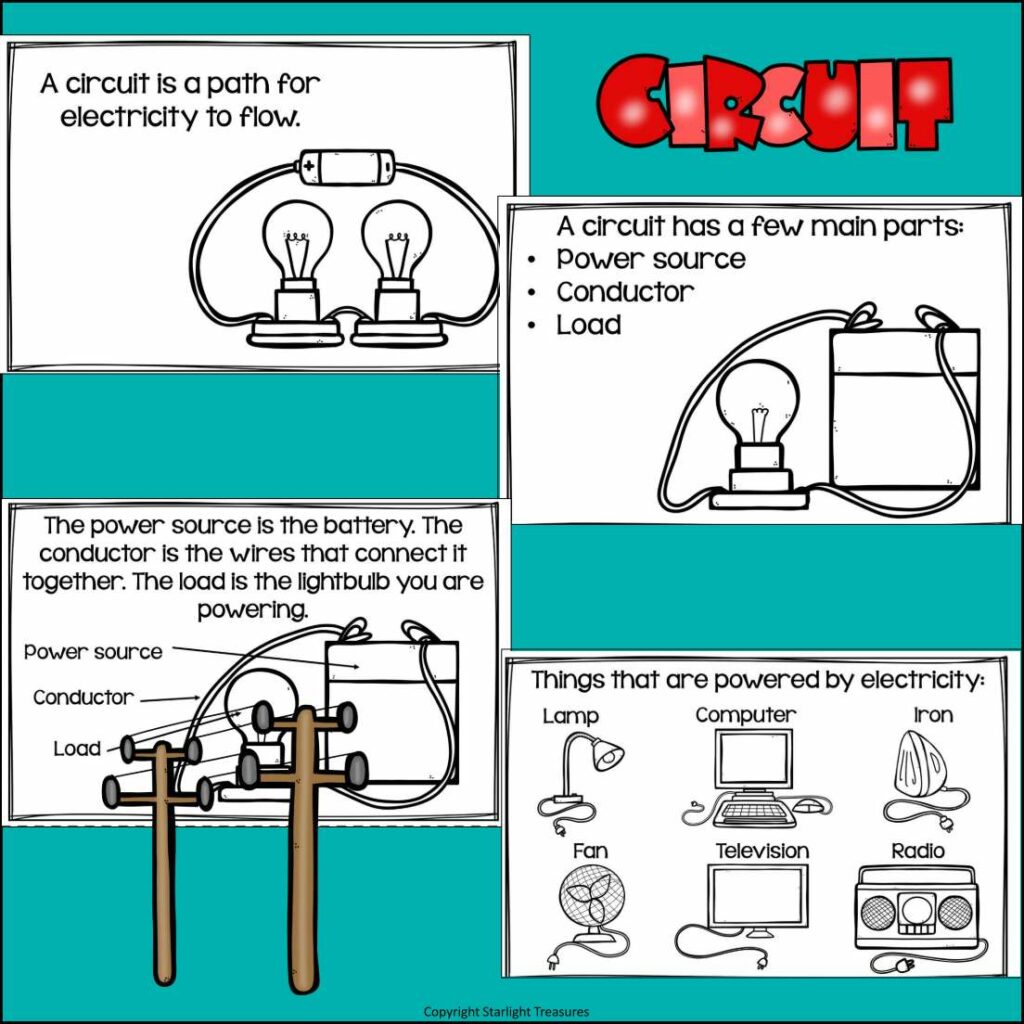 Electricity Mini Book for Early Readers: Physical Science, Circuit ...