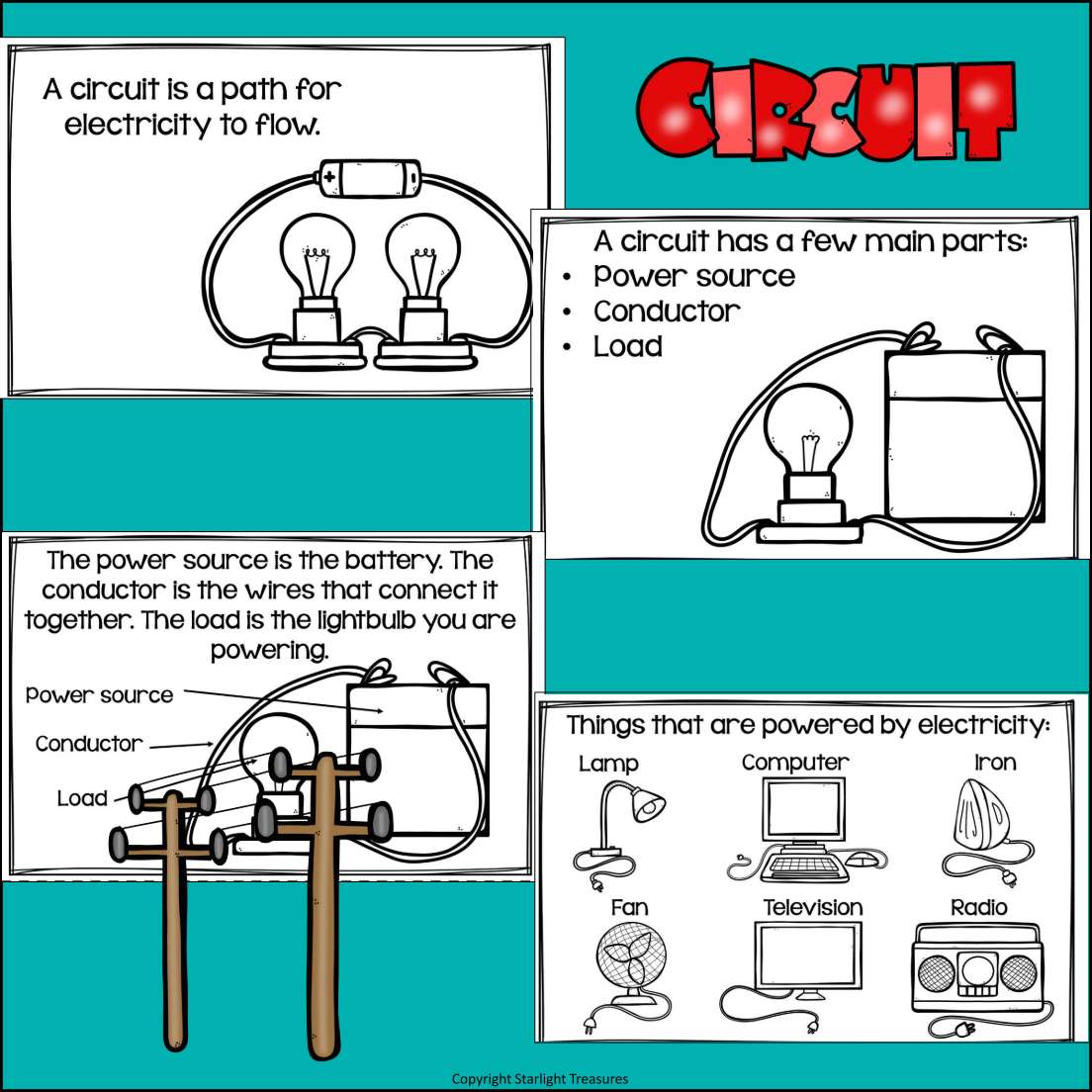 Electricity Mini Book for Early Readers: Physical Science, Circuit ...