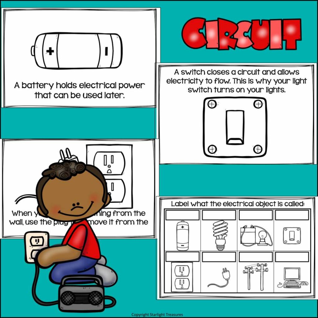 Electricity Mini Book for Early Readers: Physical Science, Circuit ...