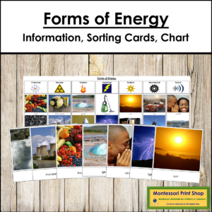 Forms of Energy - Information, Sorting Cards & Control Chart - Made By ...