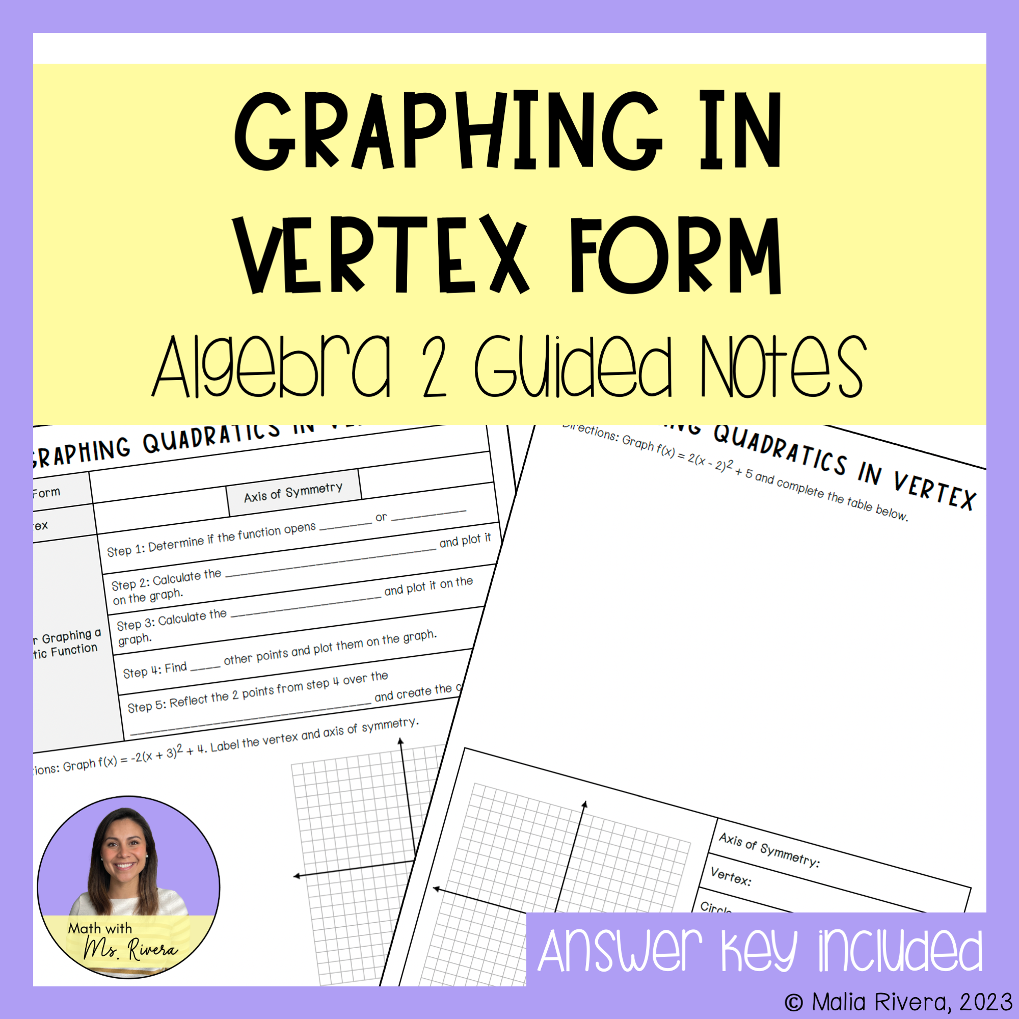 Rational Functions Guided Notes Bundle for Algebra 2 | Made By Teachers