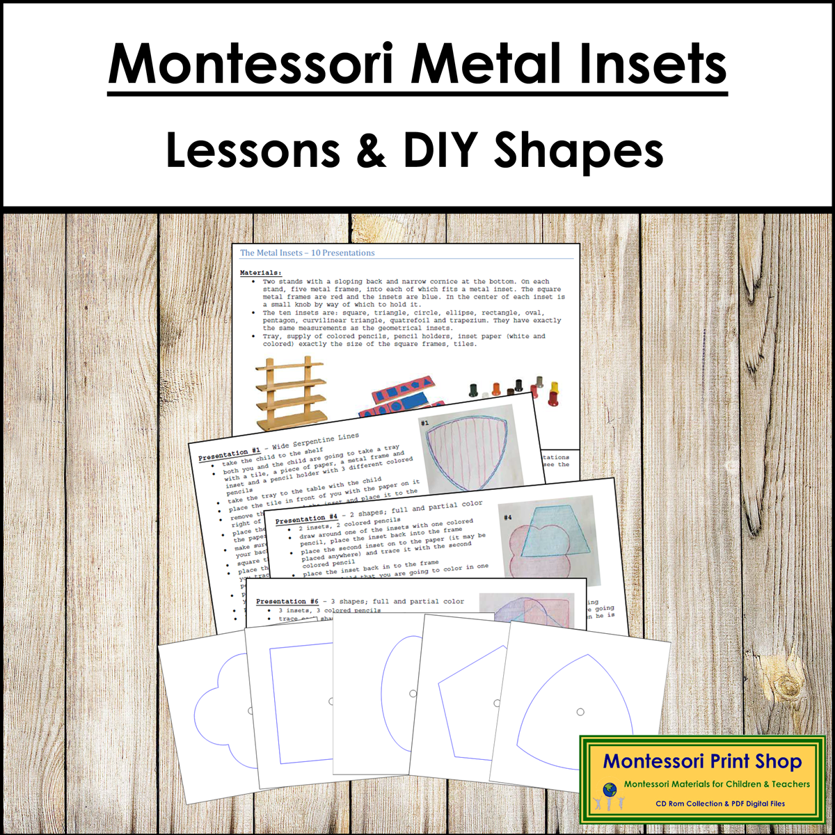 Montessori Metal Insets - Lessons & DYI Shapes | Made By Teachers