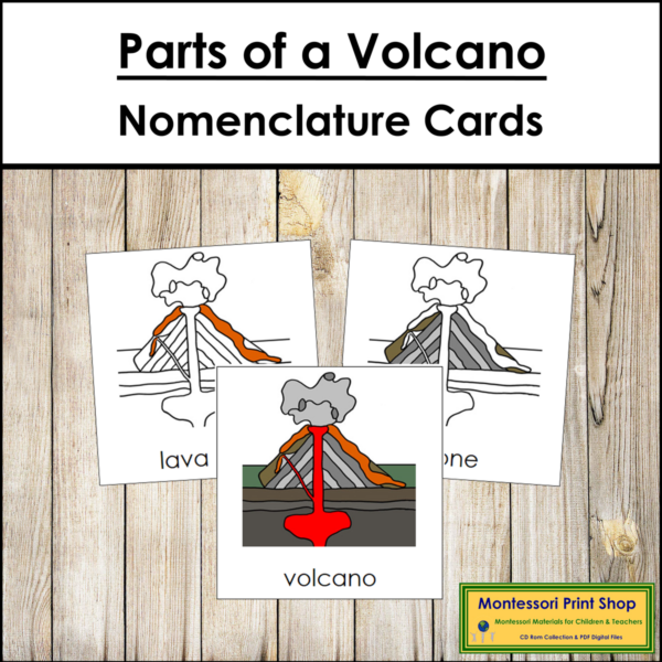 Parts of a Volcano 3-Part Cards - Montessori Nomenclature - Made By ...