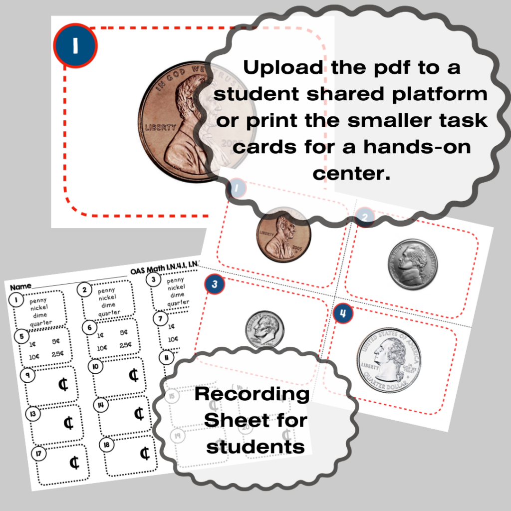 Identifying and Counting Coins Math Center | Made By Teachers