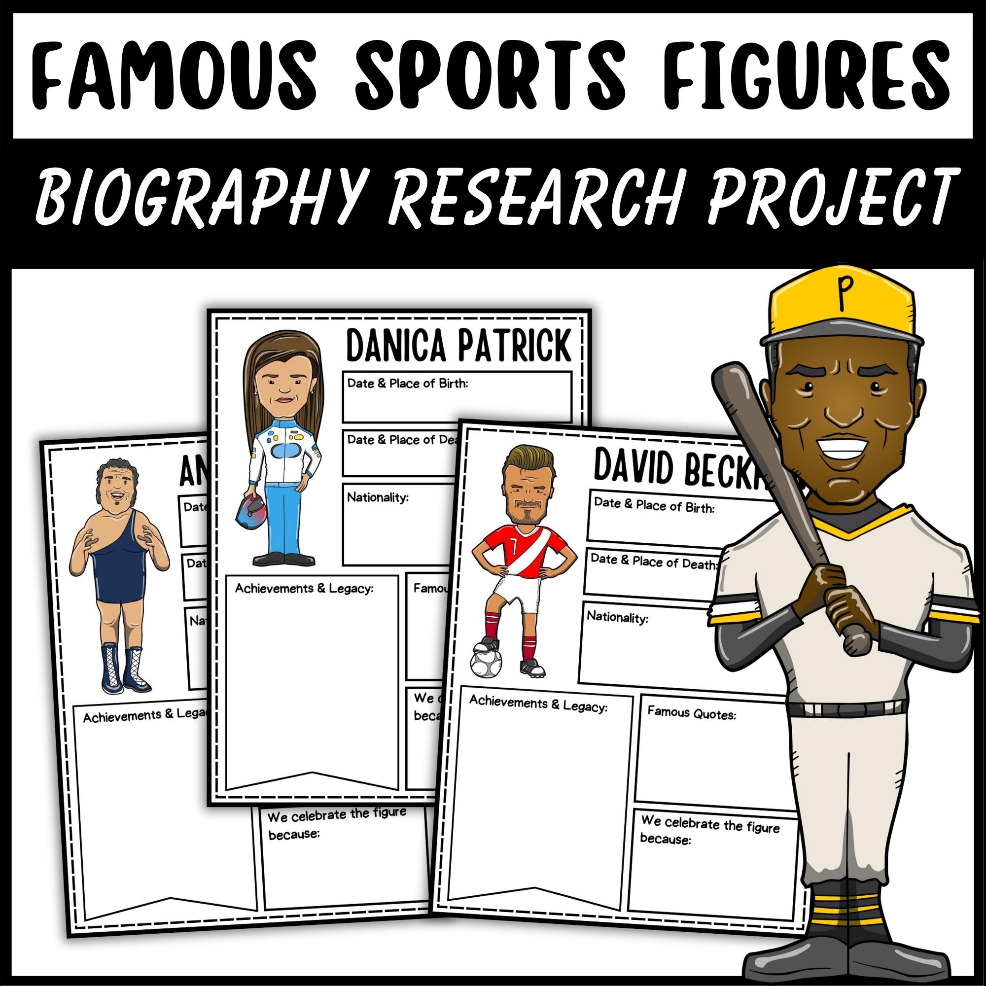 Famous Sports Figures Bundle: Bulletin Board, Posters, Coloring Pages ...