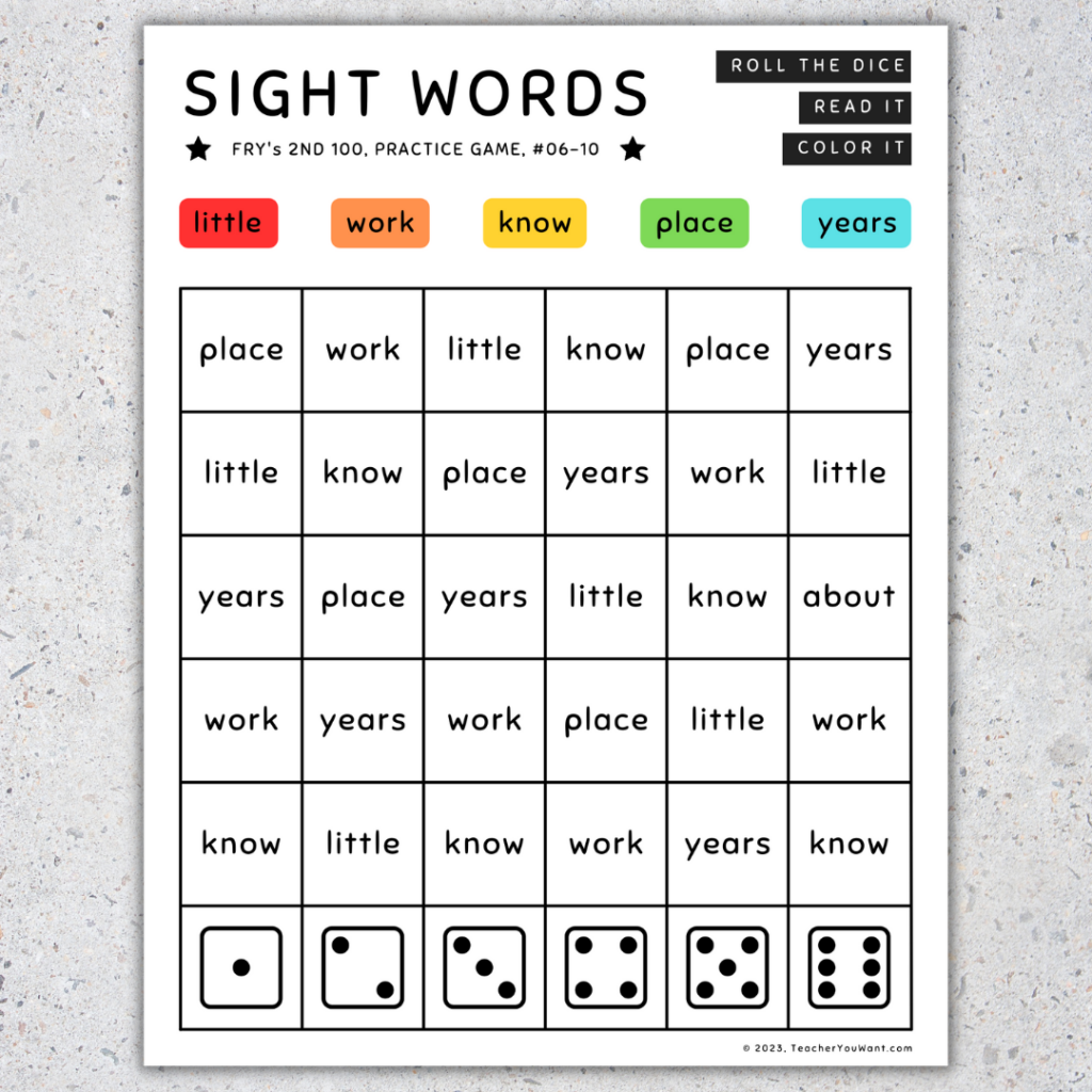 Fry Sight Words Coloring Sheets, Color by Code Back to School, 2nd 100 ...